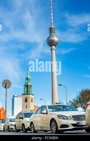 Berlin, Germany, taxi stand at the airport Tegel Stock Photo - Alamy