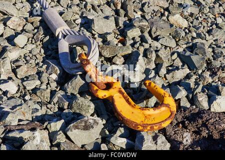Crane hook of a loading crane Stock Photo - Alamy
