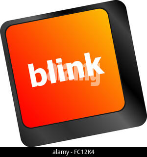 Modern keyboard key with words blink Stock Photo - Alamy