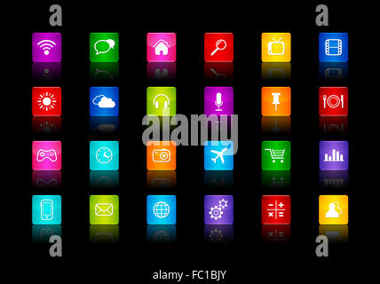 Desktop Icons collection Stock Photo - Alamy