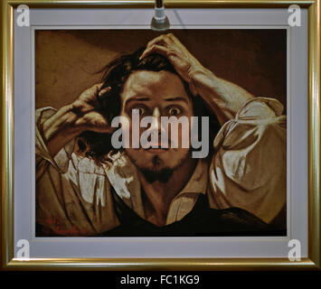 The painting 'Self-portrait - The Desperate Man' (1844/45) of French ...