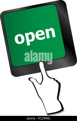 open button on the computer keyboard Stock Photo - Alamy