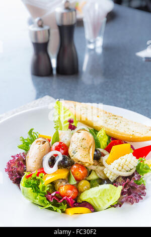 Greek Seafood Salad bowl cuisine Stock Photo - Alamy