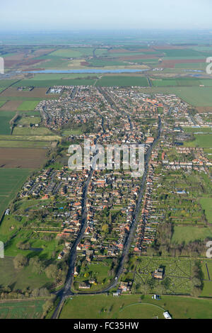An aerial view of the Lincolnshire village of Winterton Stock Photo - Alamy