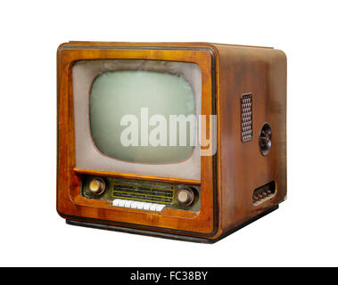 Old TV, side view Stock Photo - Alamy