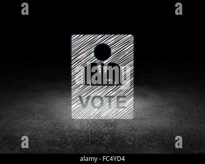 Political concept: Ballot in grunge dark room Stock Photo - Alamy