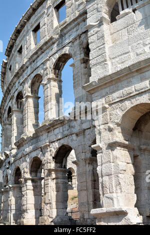 Town of Pula historic Roman landmarks panoramic collage tourist ...