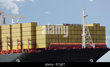 large nautical vessel on german river elbe Stock Photo - Alamy