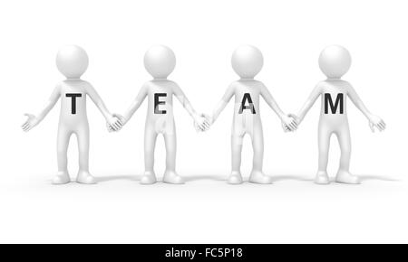 A team of four people in a circle teamwork icon concept Stock Photo - Alamy