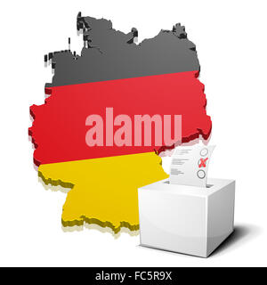Germany Voting Box with World Map Stock Photo - Alamy
