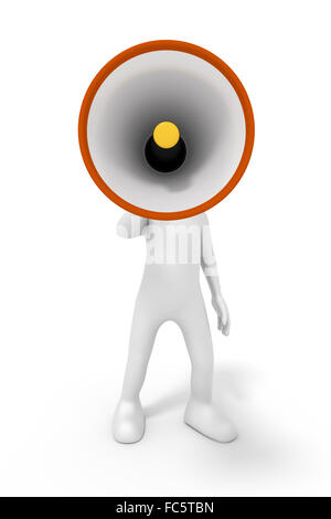 3D Illustration. I notify. Advertising. Business. Bright signboard with ...