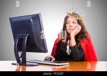 Office queen isolated on the white Stock Photo - Alamy
