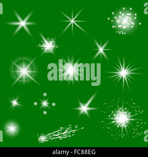Set of Different White Lights Stock Photo - Alamy