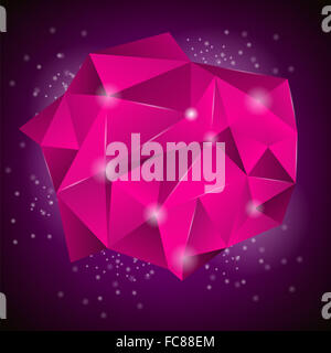 Pink Polygonal Stone Stock Photo - Alamy