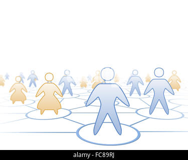human models connected together in a social network pattern Stock Photo ...