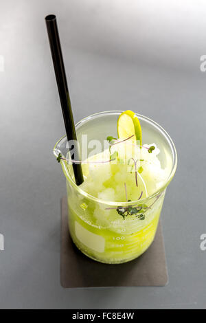 glass of Ice Lemon Citrus Frappe Stock Photo - Alamy