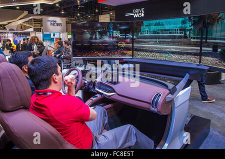 Simulator at the Kia booth at the CES Show in Las Vegas Stock Photo - Alamy