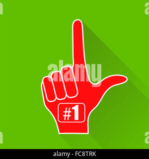 Red Foam Finger Isolated Stock Photo - Alamy
