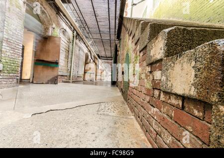 The Underground tunnel and dungeons under the Cellhouse on Alcatraz ...