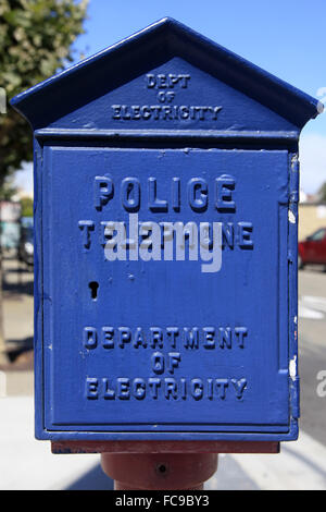 police telephone call box San Francisco Stock Photo - Alamy