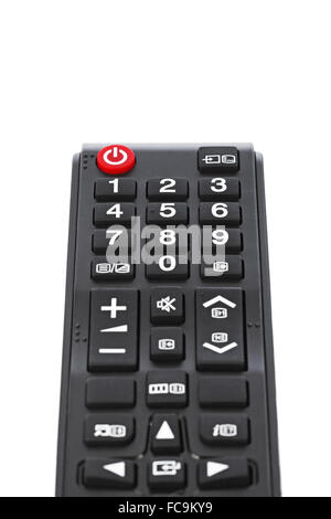 television tuner with remote control isolated on white background Stock ...