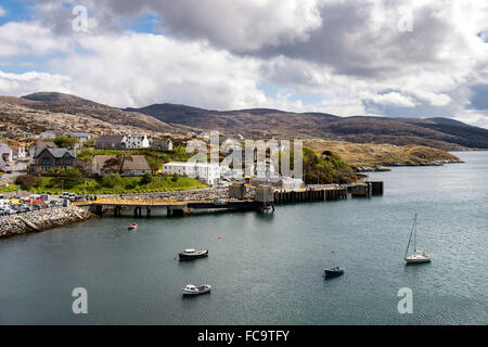 Tarbert ferry terminal town on Harris Outer Hebrides, Western Isles ...