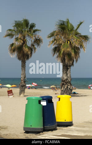 Separate waste collection - waste bins for plastic, glass, paper and ...