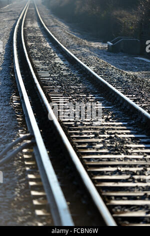 Rail Track Ballast Stock Photo - Alamy