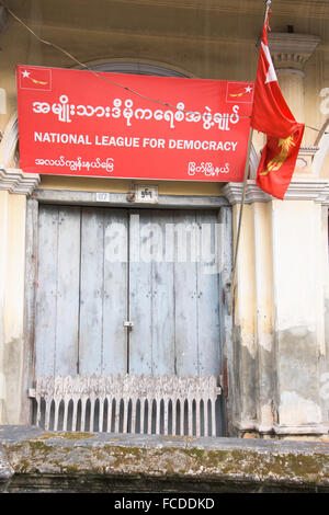 The National League for Democracy campaign in Rangoon, Burma during bi ...