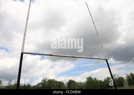 Rugby gate on sky background Stock Photo - Alamy