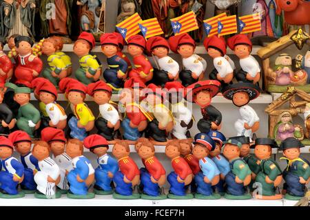 Caganer, the traditional Christmas nativity scene figure. They're sold ...
