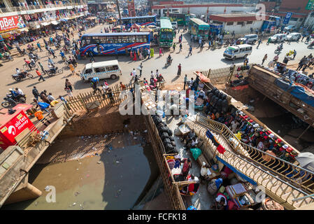 View of Hoima Road on a typically busy day, Kampala, Uganda, Africa ...