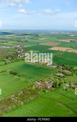 An aerial view of Binton, a small village in Warwickshire Stock Photo ...