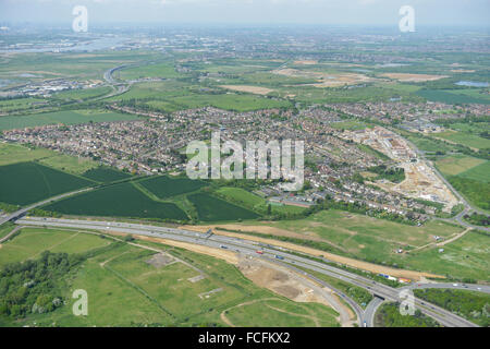 An aerial view of the Essex town of Aveley Stock Photo - Alamy