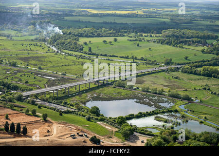 An aerial view of the A10 viaduct near Hertford Stock Photo - Alamy