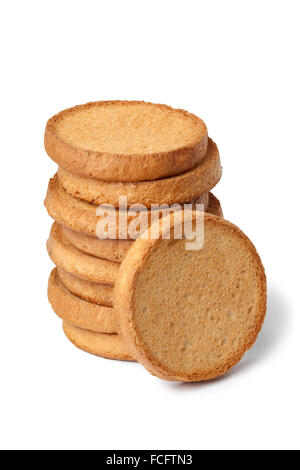 A stack of plain white toast isolated against a white background Stock ...