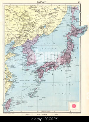 Japanese Empire. Korea Japan Taiwan Formosa. THE TIMES 1922 old vintage ...