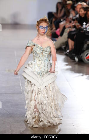 Madeline Stuart walks Hendrik Vermeulen runway at the FTL Moda Spring ...