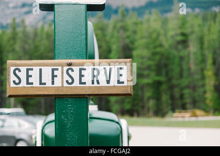 Old Gas Station, Replica, Castle Junction, Bow Valley Parkway, Banff ...