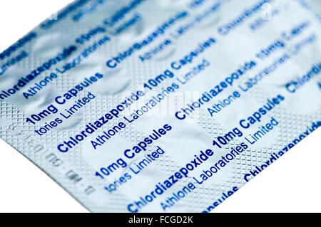 Chlordiazepoxide hydrochloride (Librium) tablets, a benzodiazepine ...