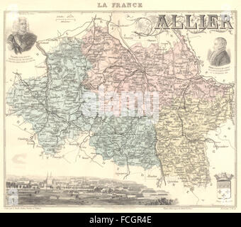 Map of Allier Stock Photo - Alamy