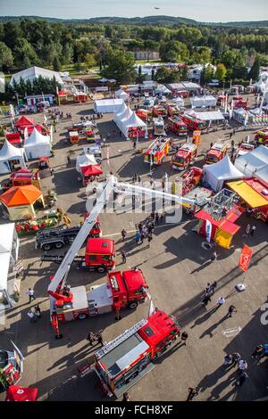 French fire department ladder truck in Paris, France Stock Photo - Alamy