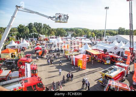 French fire department ladder truck in Paris, France Stock Photo - Alamy