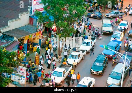 Street view in Kigali city center, Rwanda, Africa Stock Photo ...