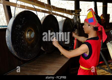 Iban musician playing a traditional instrument, in the Sarawak Stock ...