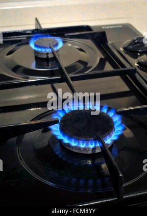 gas rings on a hob Stock Photo - Alamy