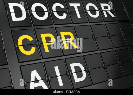 Healthcare concept: CPR on airport board background Stock Photo - Alamy