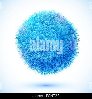 Fluffy blue ball on white Stock Vector Image & Art - Alamy