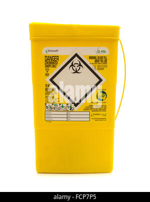 Contaminated sharps and medical waste disposal Stock Photo - Alamy