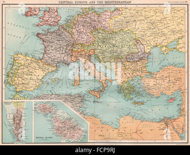 Map of Europe 1898 Stock Photo - Alamy